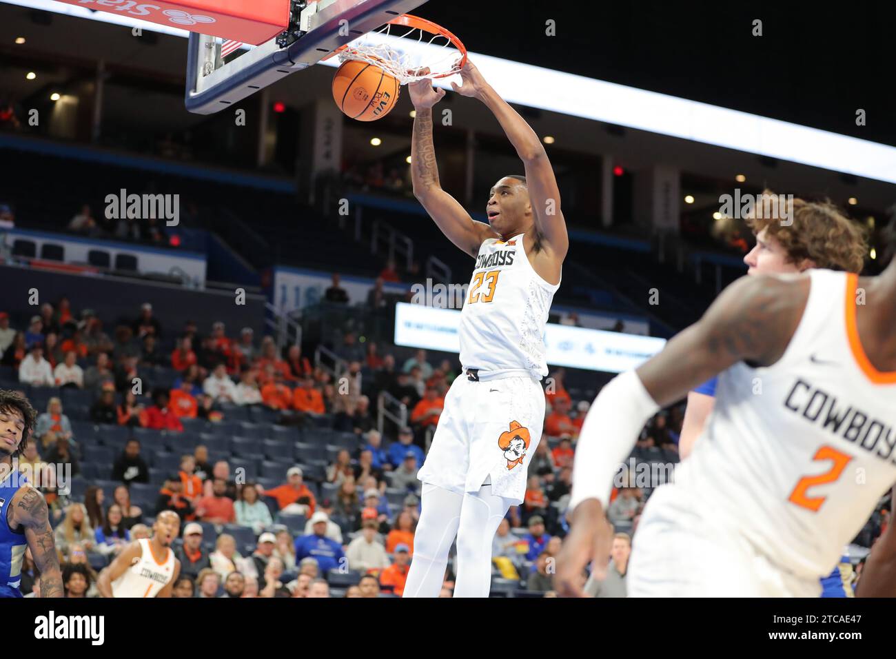 December 10, 2023: .Oklahoma State Cowboys center Brandon Garrison (23 ...