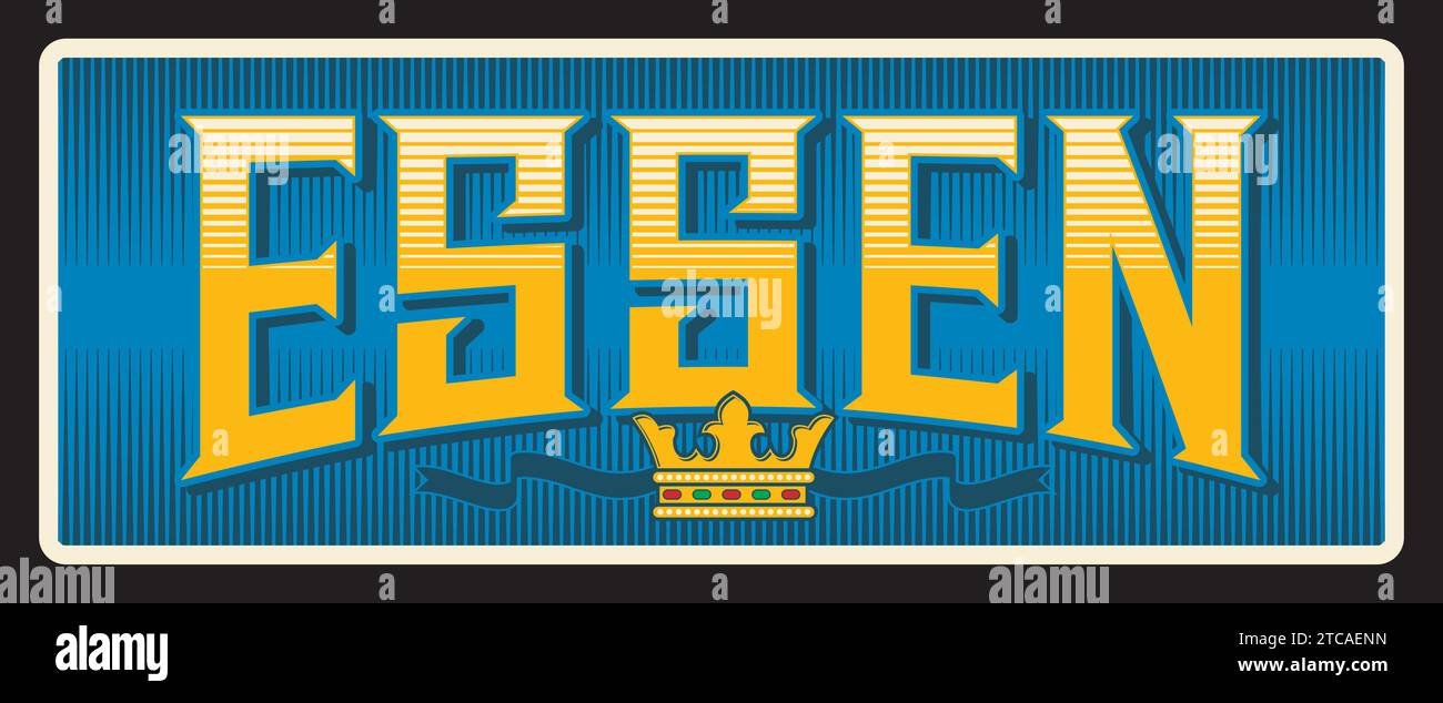 Essen city in Germany, North Rhine Westphalia state. Vector travel ...