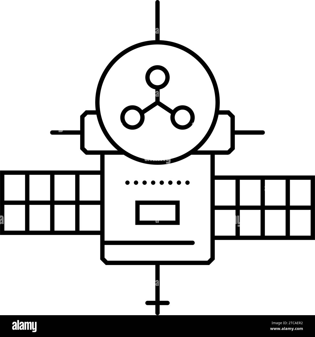 space probe aeronautical engineer line icon vector illustration Stock ...