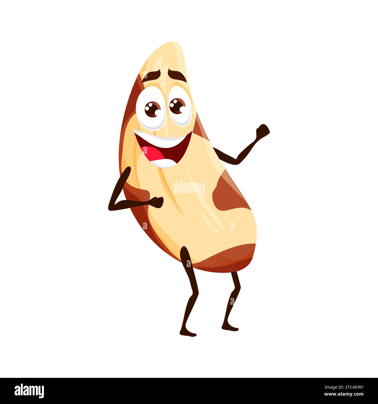 Cartoon brazilian nut keto diet food character. Isolated vector fun and ...