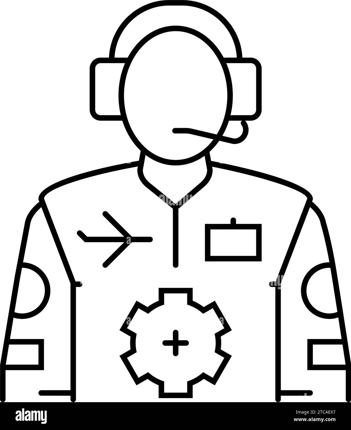 flight test aeronautical engineer line icon vector illustration Stock ...