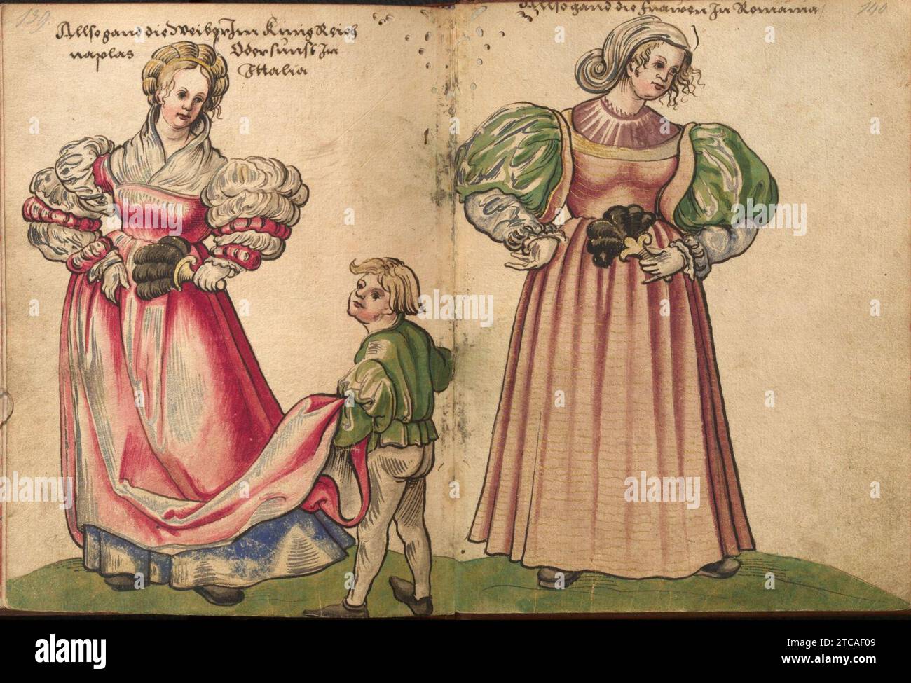 Weiditz Trachtenbuch 139-140 Stock Photo - Alamy