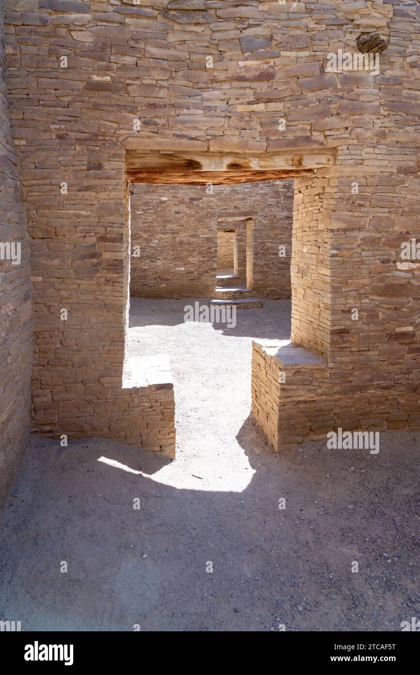 Pueblo Bonito is the largest great house in Chaco Culture Nationa Stock ...