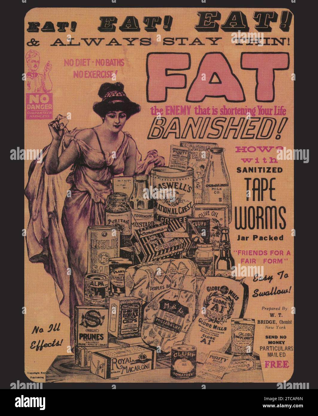 Weight-Loss Ad (FDA 154) - Tapeworms diet Stock Photo - Alamy