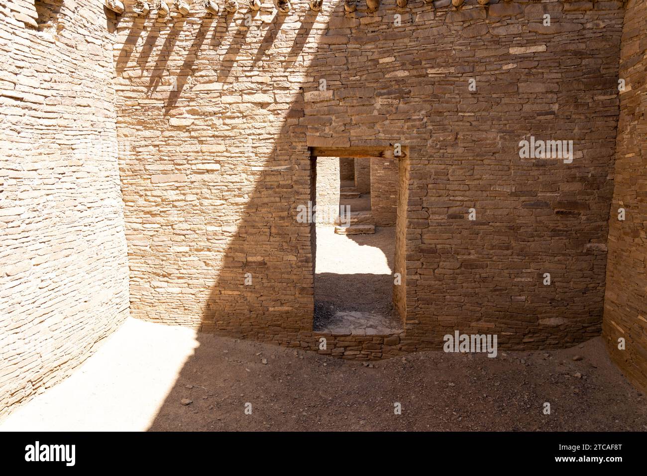 Pueblo Bonito is the largest great house in Chaco Culture Nationa Stock ...