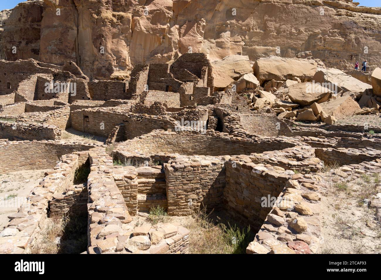 Ancient ruins at Pueblo Bonito in Chaco Culture National Historical ...