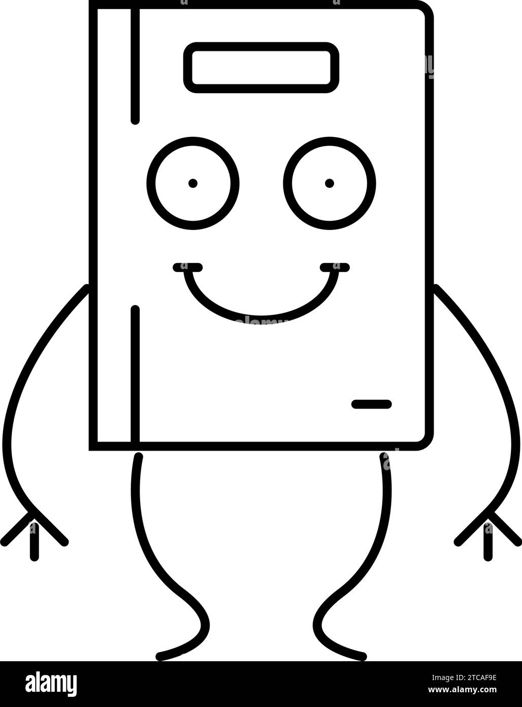 literature book character line icon vector illustration Stock Vector ...