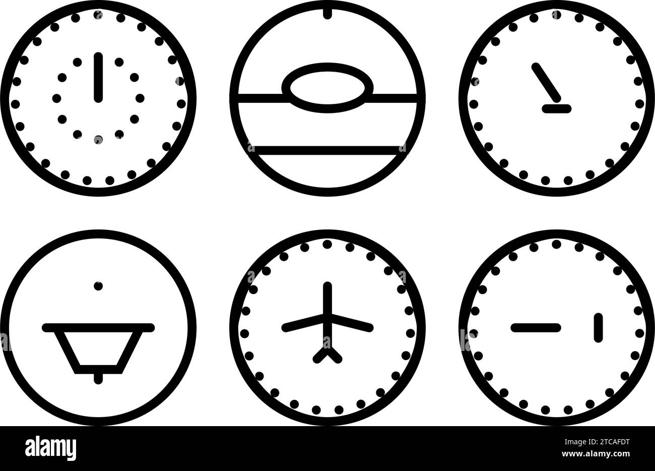 aircraft instrumentation aeronautical engineer line icon vector ...