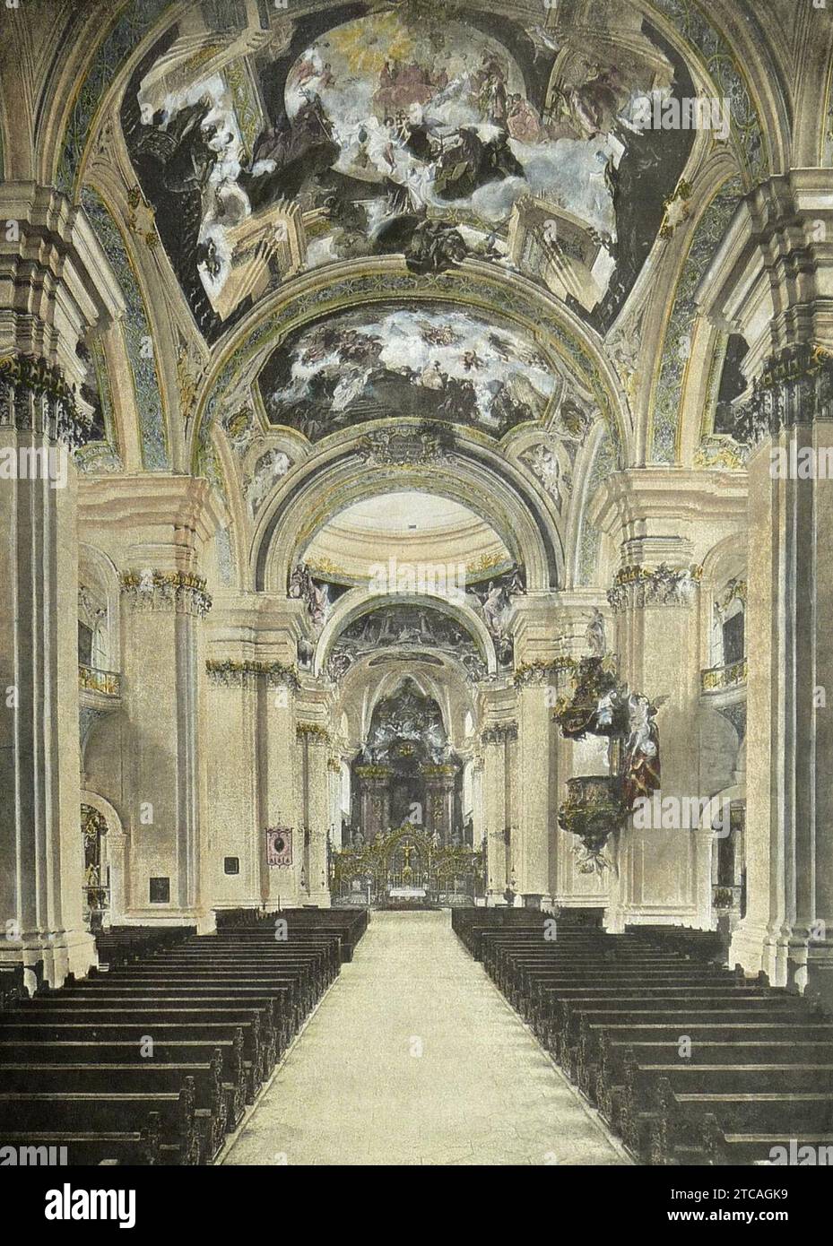Weingarten Klosterkirche innen c1880 Stock Photo - Alamy