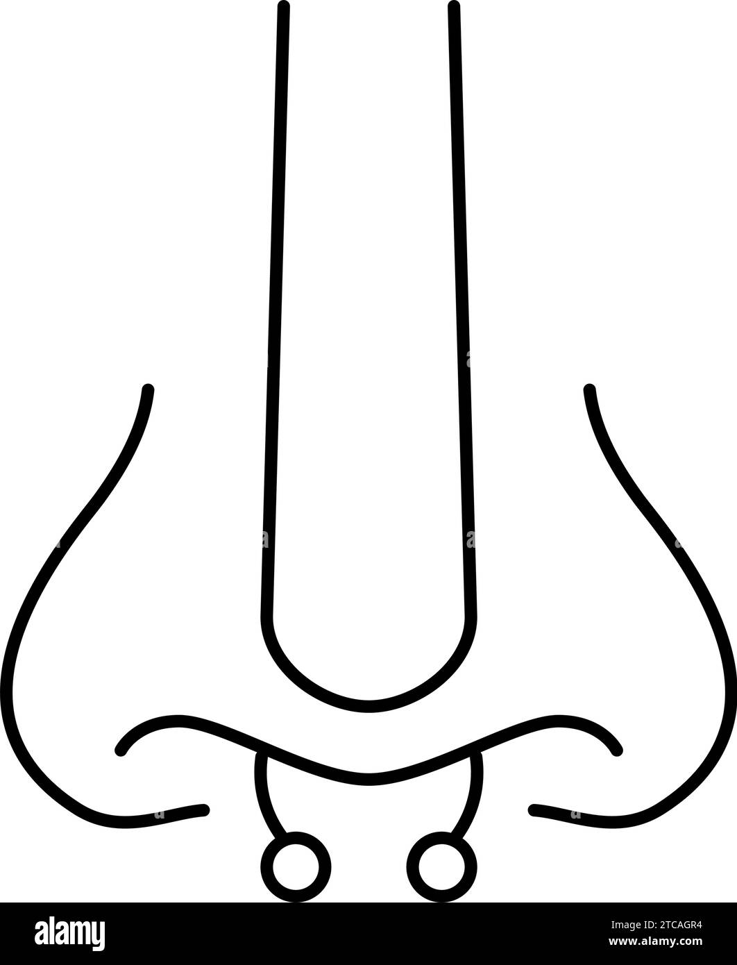 septum piercing fashion beauty line icon vector illustration Stock ...