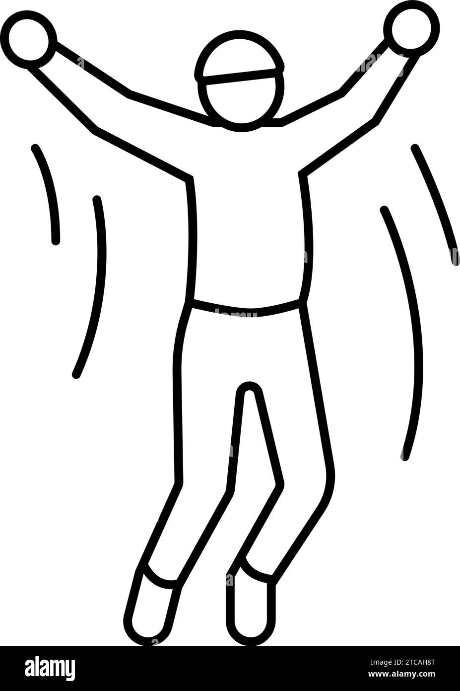 boy jumping line icon vector illustration Stock Vector Image & Art - Alamy