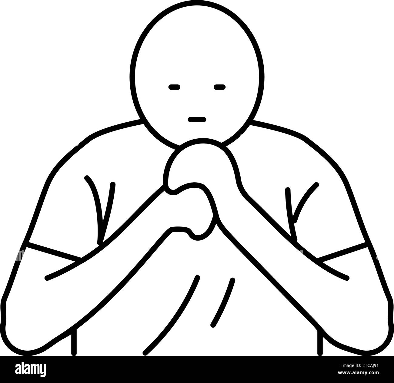 sad man mood line icon vector illustration Stock Vector Image & Art - Alamy