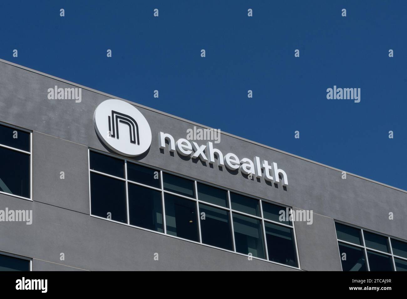 Close up NexHealth logo sign on the building. Phoenix, Arizona Stock ...