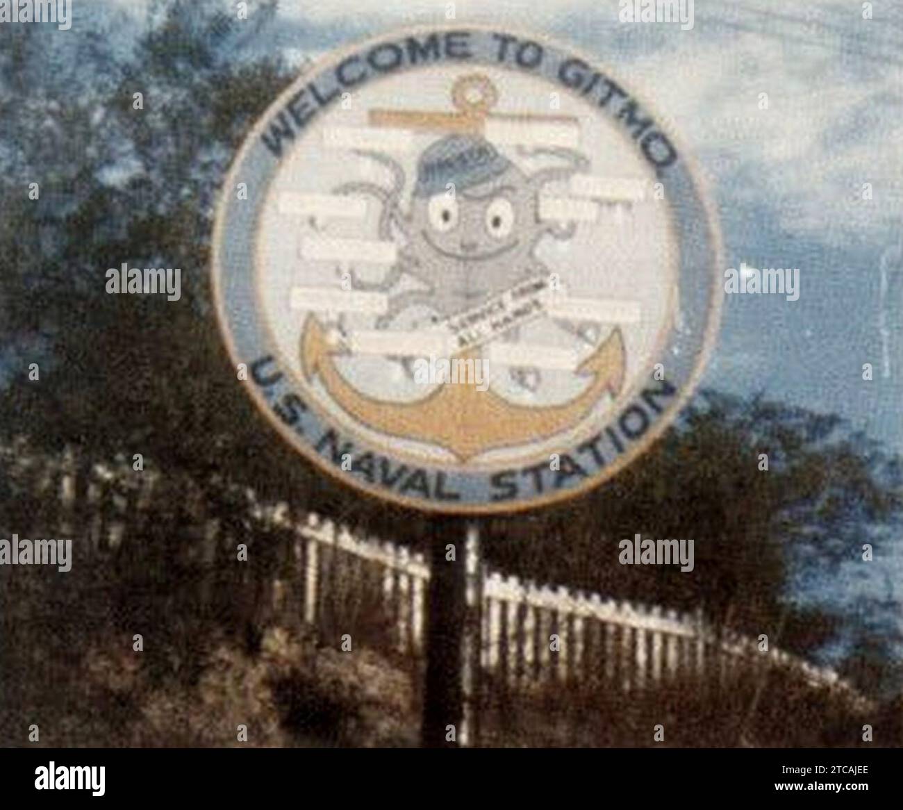 Welcome sign at the US Naval Station Guantanamo Bay in 1978 Stock Photo ...
