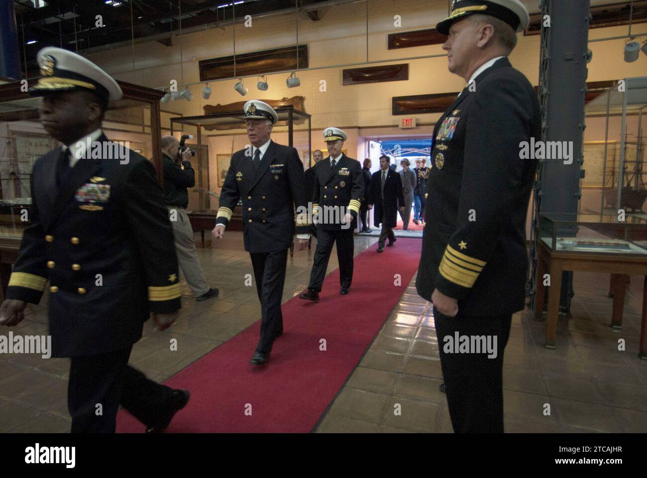 Welcoming ceremony inside the National Museum of the U.S. Navy Stock ...