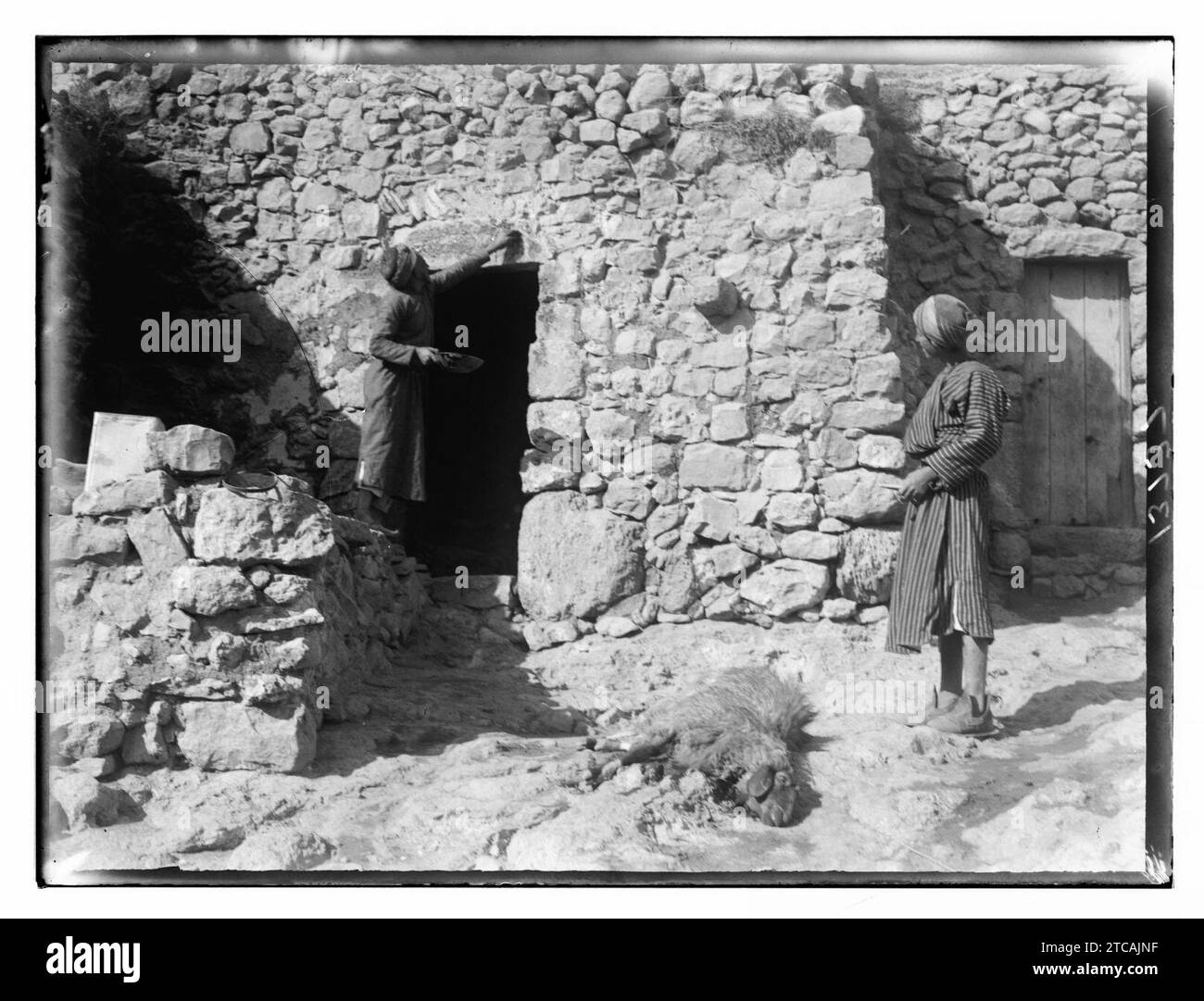Weli of Budrieh at Sherafat and the preparing of a sacrifice. Smearing ...