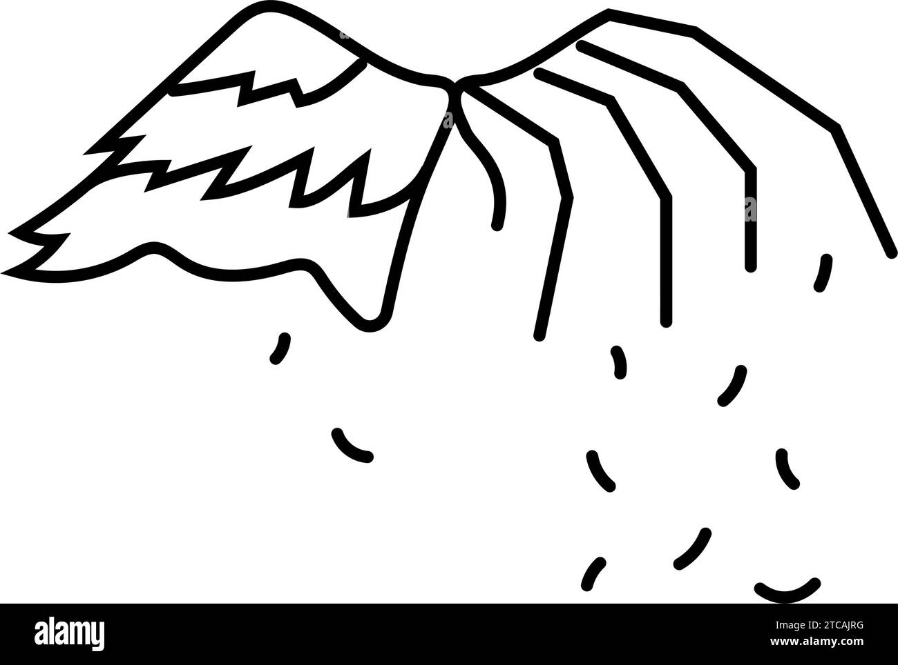 broken wings sad mood line icon vector illustration Stock Vector Image ... broken wings sad mood line icon vector illustration Stock Vector Image ...