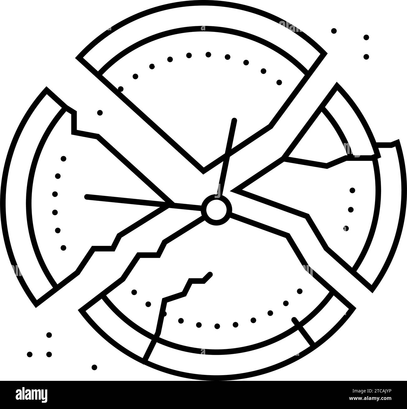 Broken clock face Stock Vector Images - Alamy