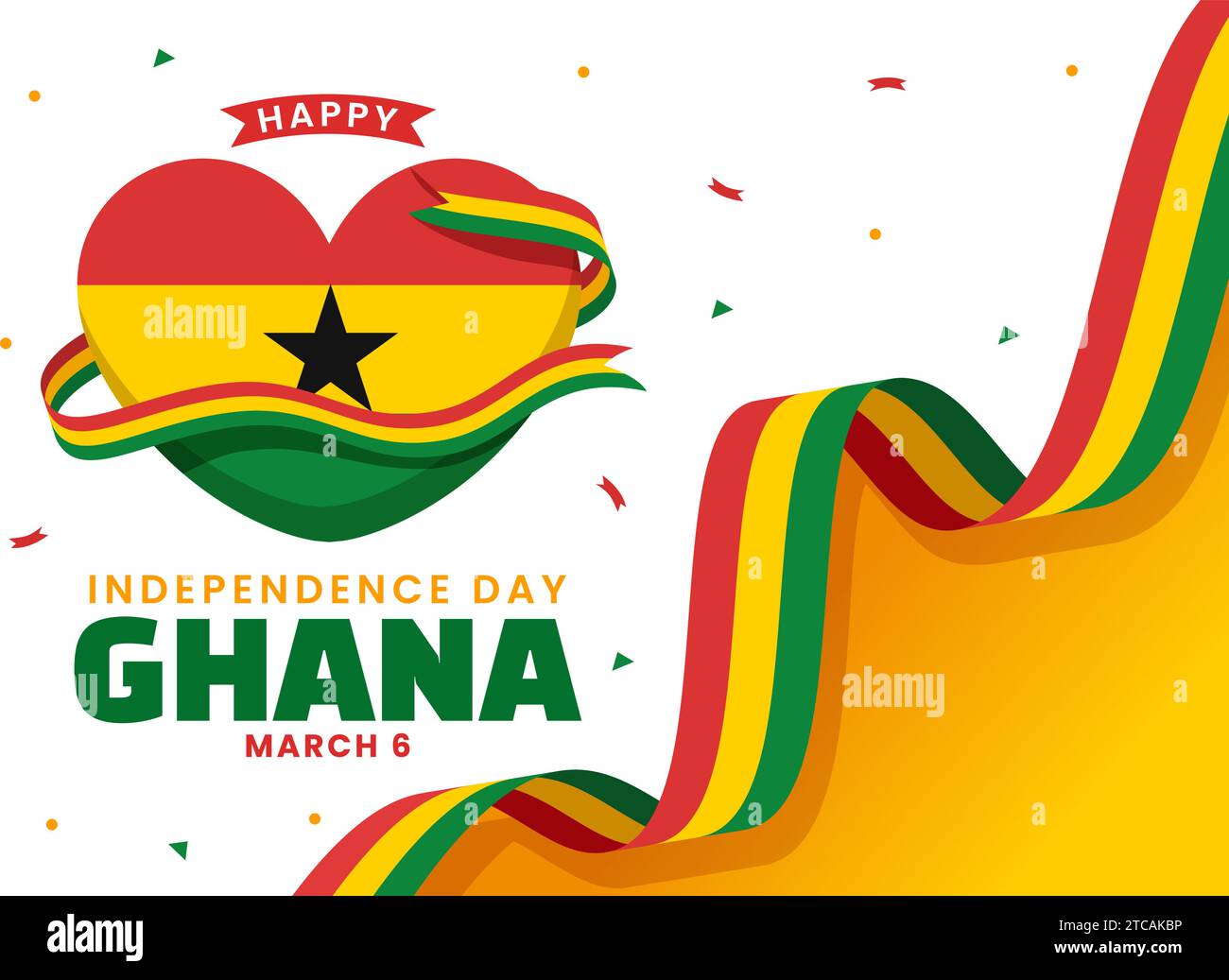 Ghana Independence Day Celebration Vector Illustration on March 6th ...