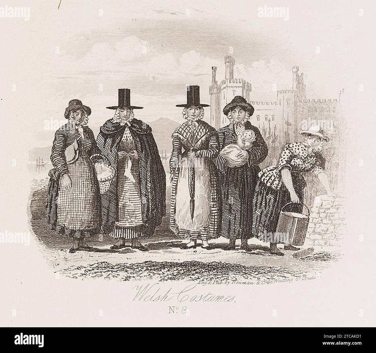 Welsh girls in costume ffu00023 Stock Photo - Alamy