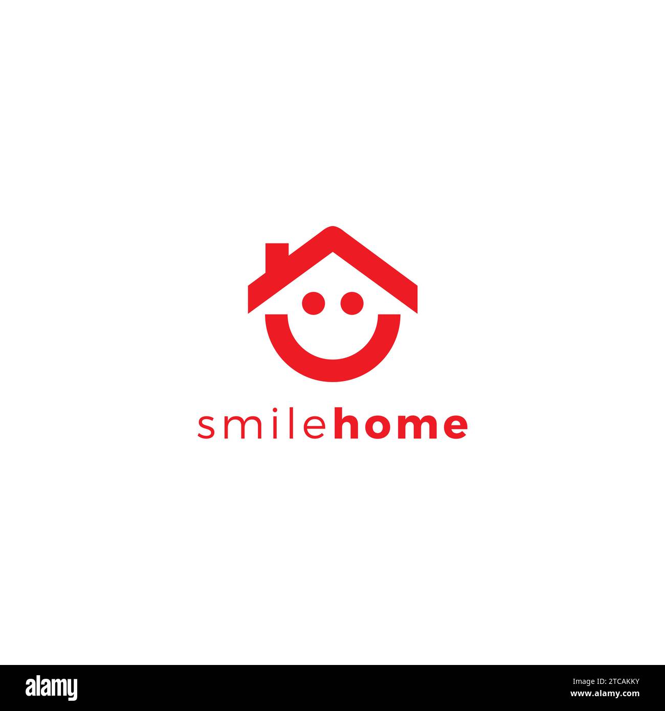 Smile Home Logo Simple. Real Estate Logo Stock Vector Image & Art - Alamy