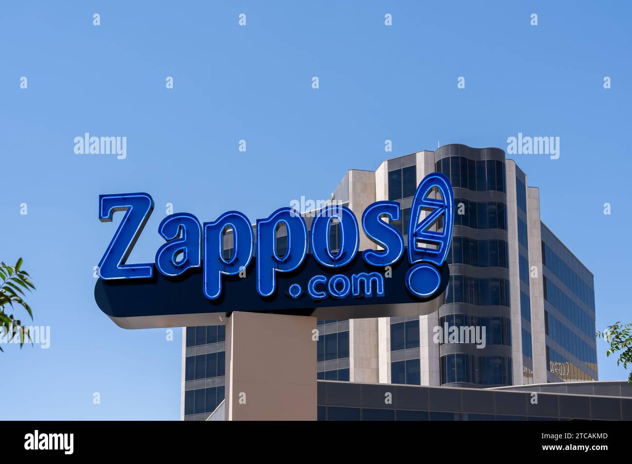 Zappos.com sign at company’s headquarters in Las Vegas, Nevada, United ...