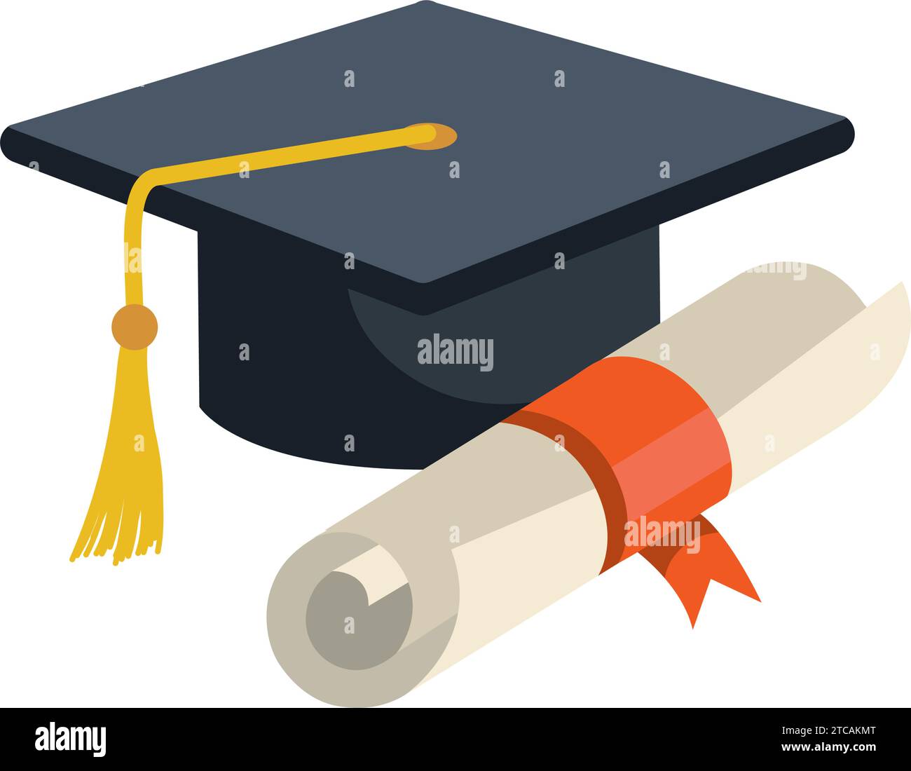 graduation event cap and diploma Stock Vector Image & Art - Alamy
