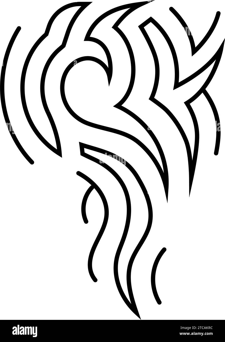 tribal tattoo art vintage line icon vector illustration Stock Vector ...