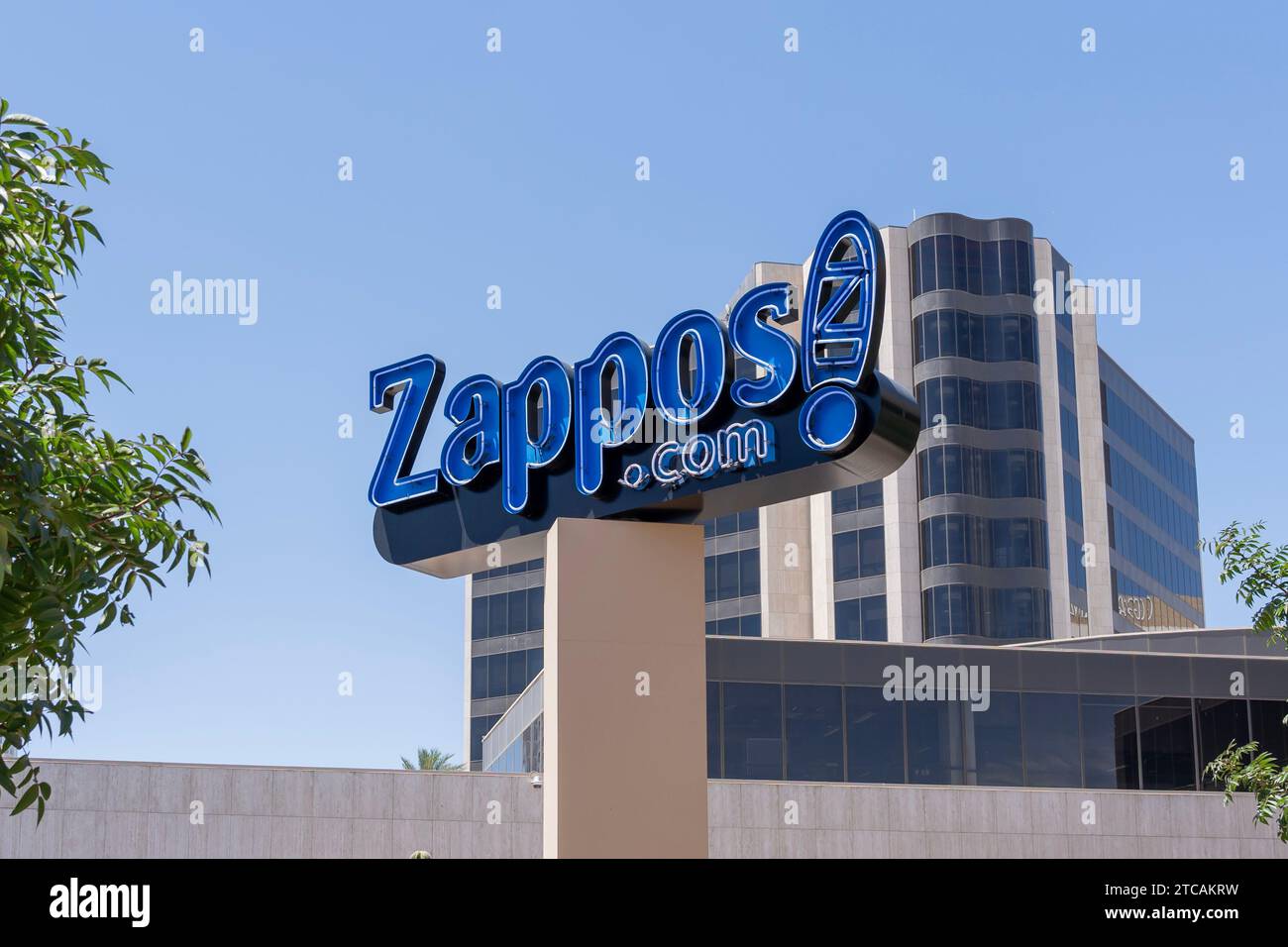 Zappos.com sign at company’s headquarters in Las Vegas, Nevada, United ...