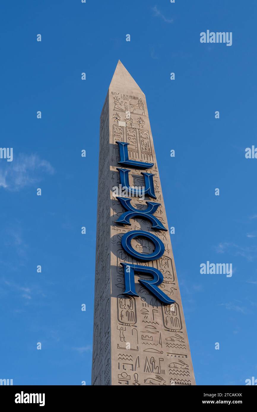 Luxor Hotel sign in Las Vegas, NV, USA Stock Photo - Alamy