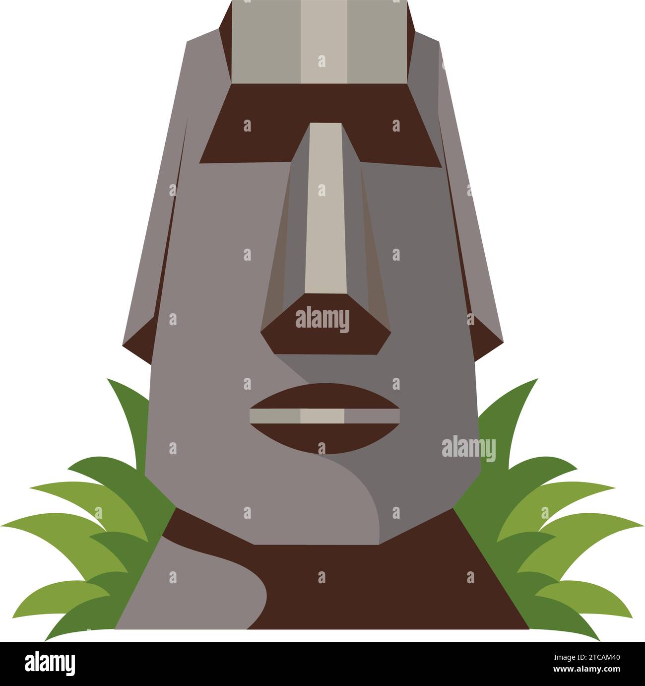 Moai statue on easter Stock Vector Images - Alamy