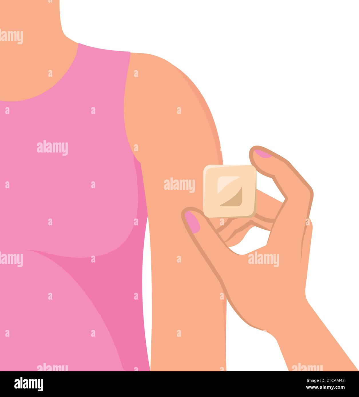 female contraceptive birth control patch Stock Vector Image & Art - Alamy