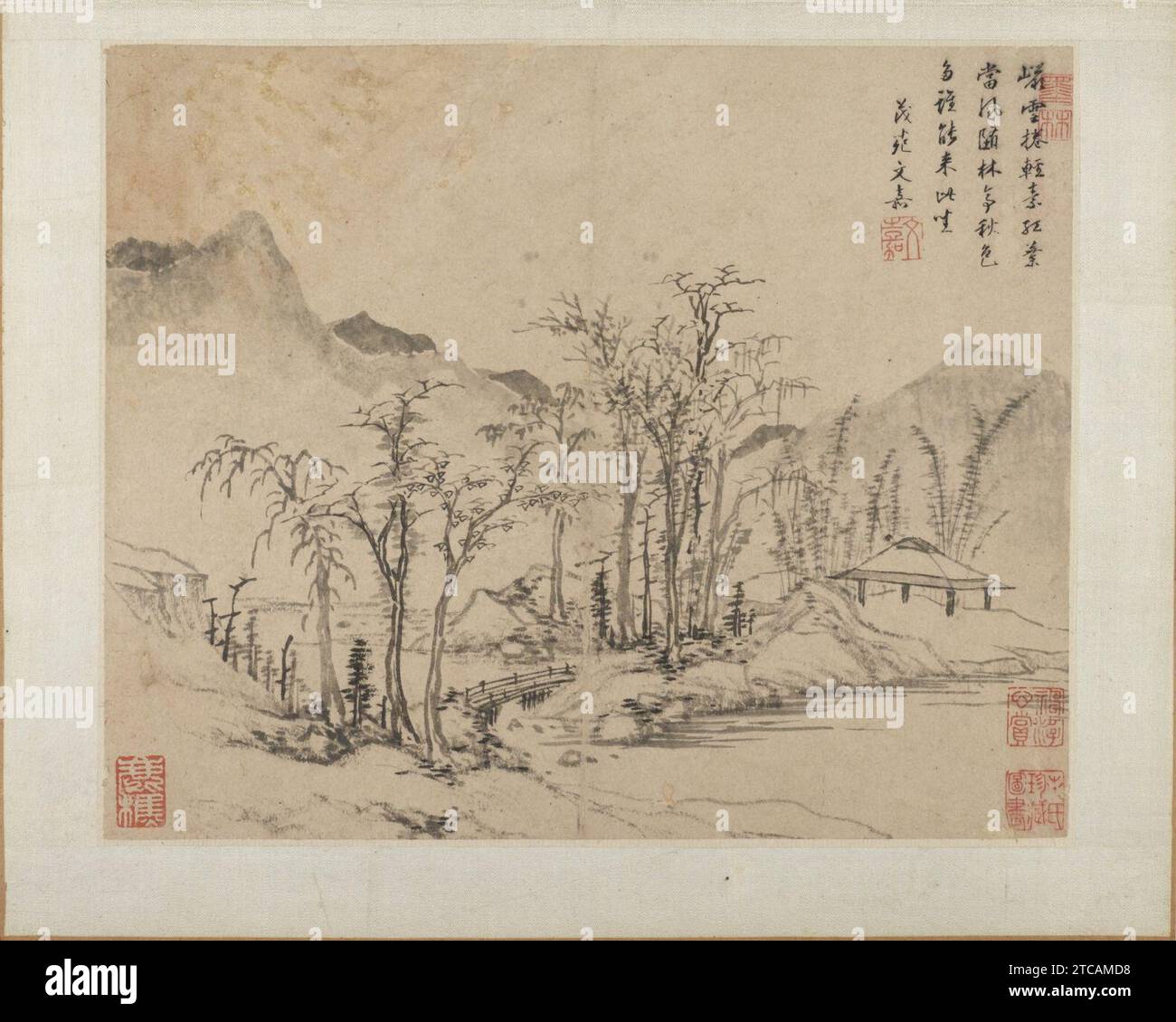 Wen Jia 文嘉 - Landscapes (Shanshui huace 山水畫冊 Stock Photo - Alamy
