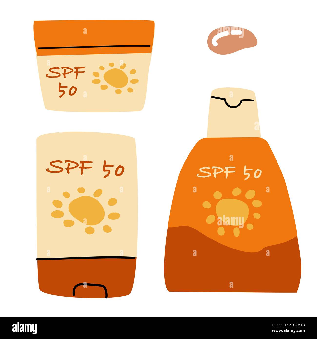 set of cosmetic product with protection spf50. Creams, Deodorant ...