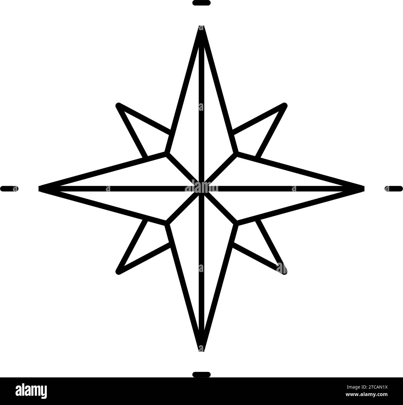 compass tattoo art vintage line icon vector illustration Stock Vector ...