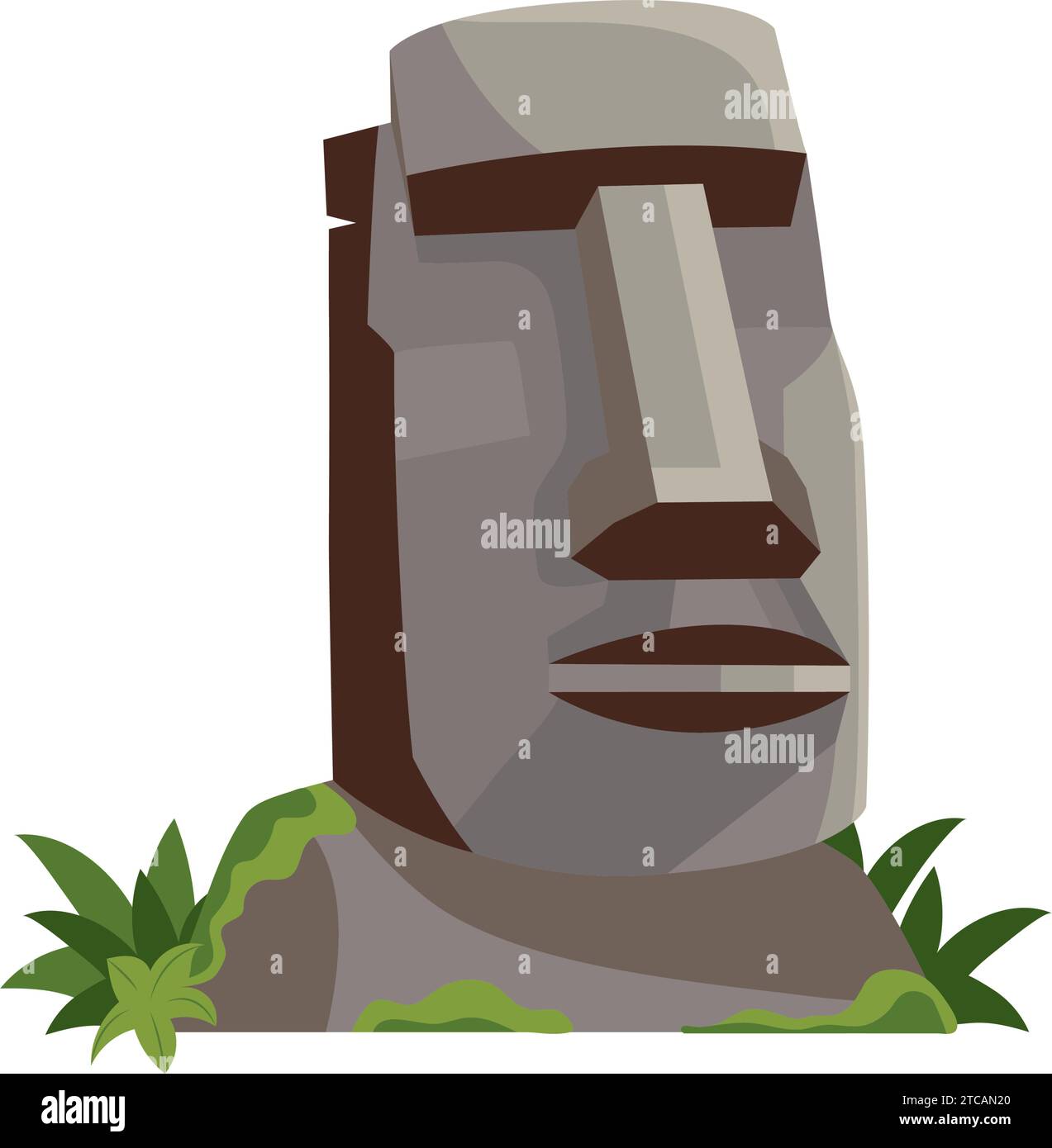 Moai statue illustration Cut Out Stock Images & Pictures - Alamy