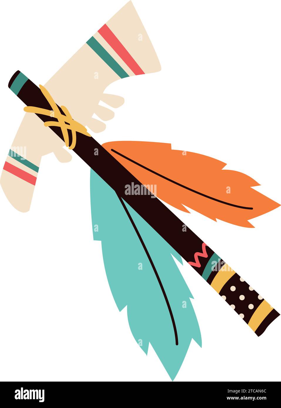 native american axe with feathers Stock Vector Image & Art - Alamy