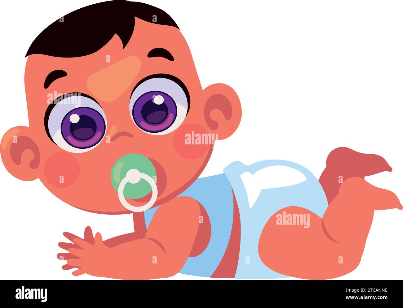 baby with pacifier cartoon Stock Vector Image & Art - Alamy