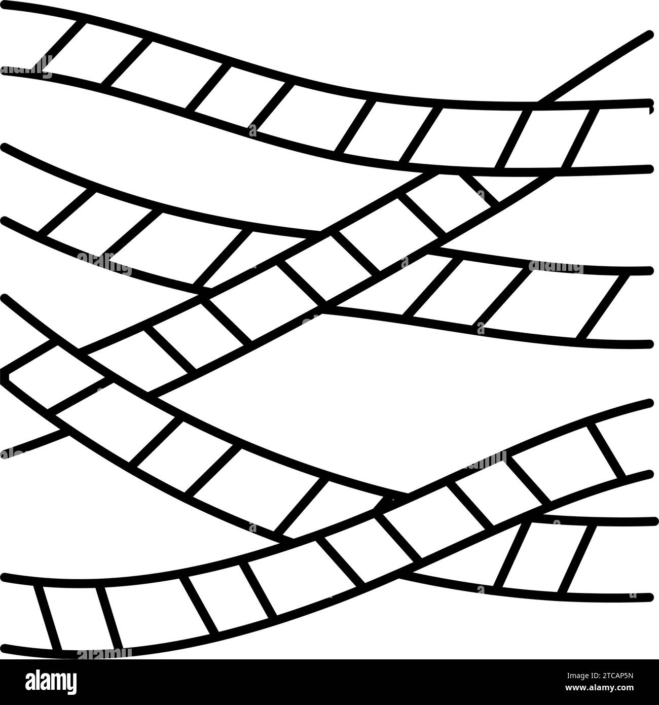 warning tape alert line icon vector illustration Stock Vector Image ...