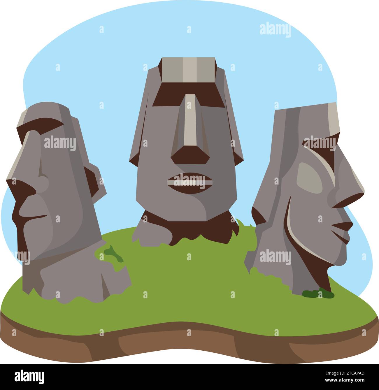 Moai and archeology Stock Vector Images - Alamy