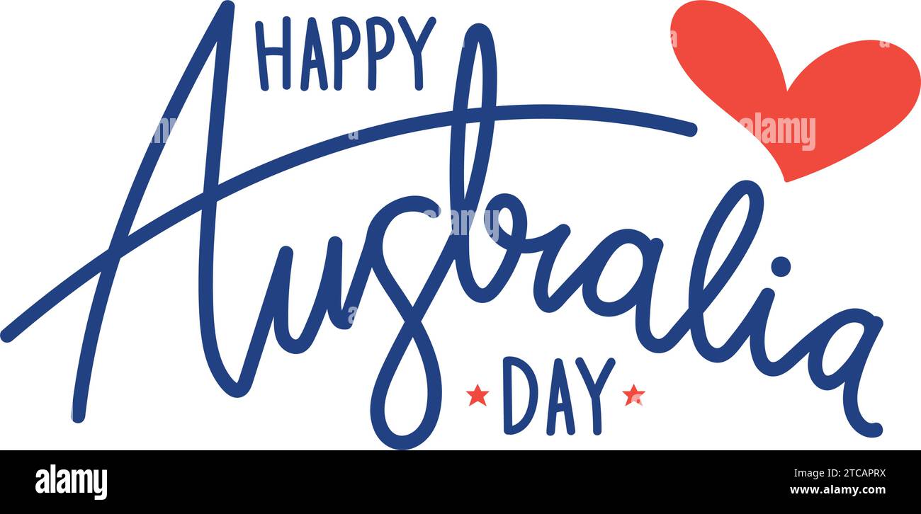 australia day lettering illustration Stock Vector Image & Art - Alamy