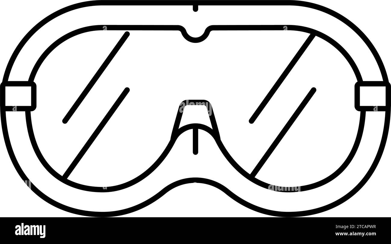 safety goggles engineer line icon vector illustration Stock Vector ...