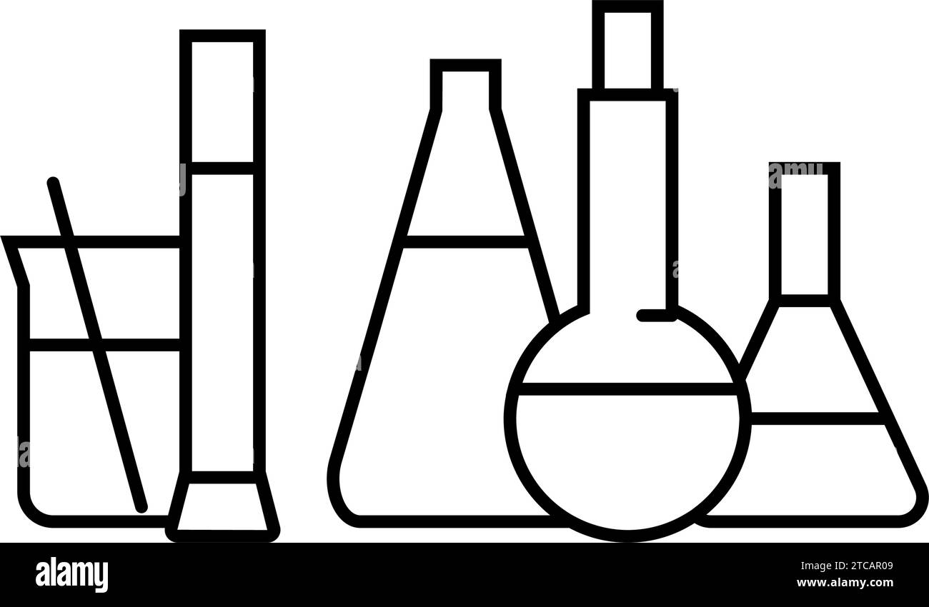 chemical substances engineer line icon vector illustration Stock Vector ...