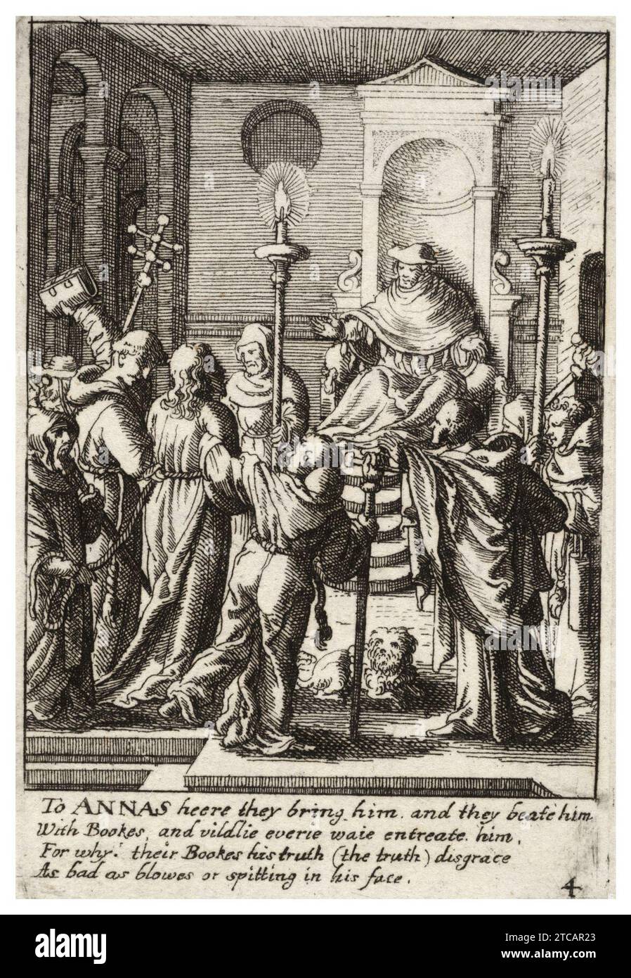 Wenceslas Hollar - Jesus before Annas 2 Stock Photo - Alamy