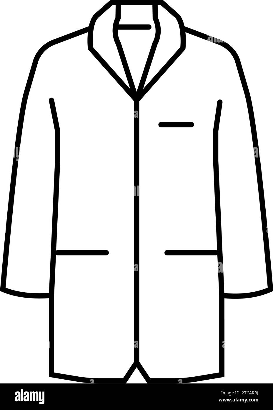 lab coat engineer line icon vector illustration Stock Vector Image ...