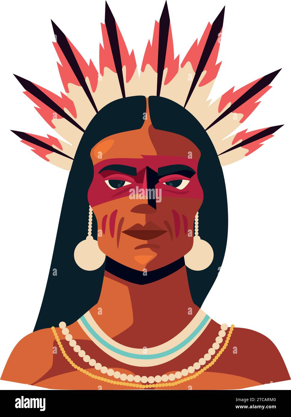 native american man portrait Stock Vector Image & Art - Alamy