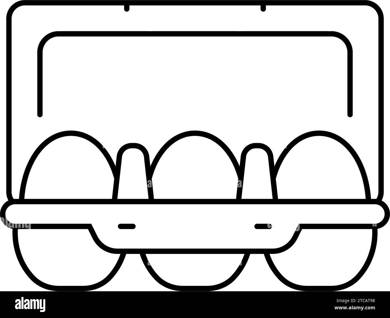 egg box chicken line icon vector illustration Stock Vector Image & Art ...