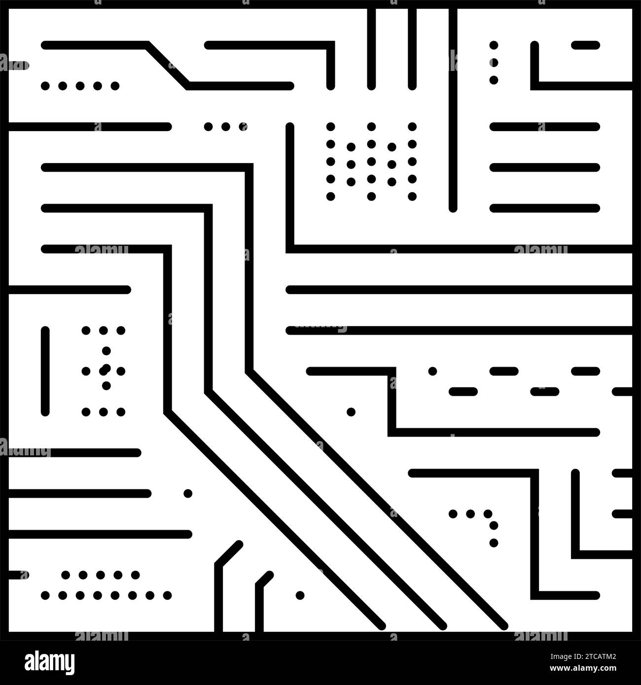 circuit board electrical engineer line icon vector illustration Stock ...