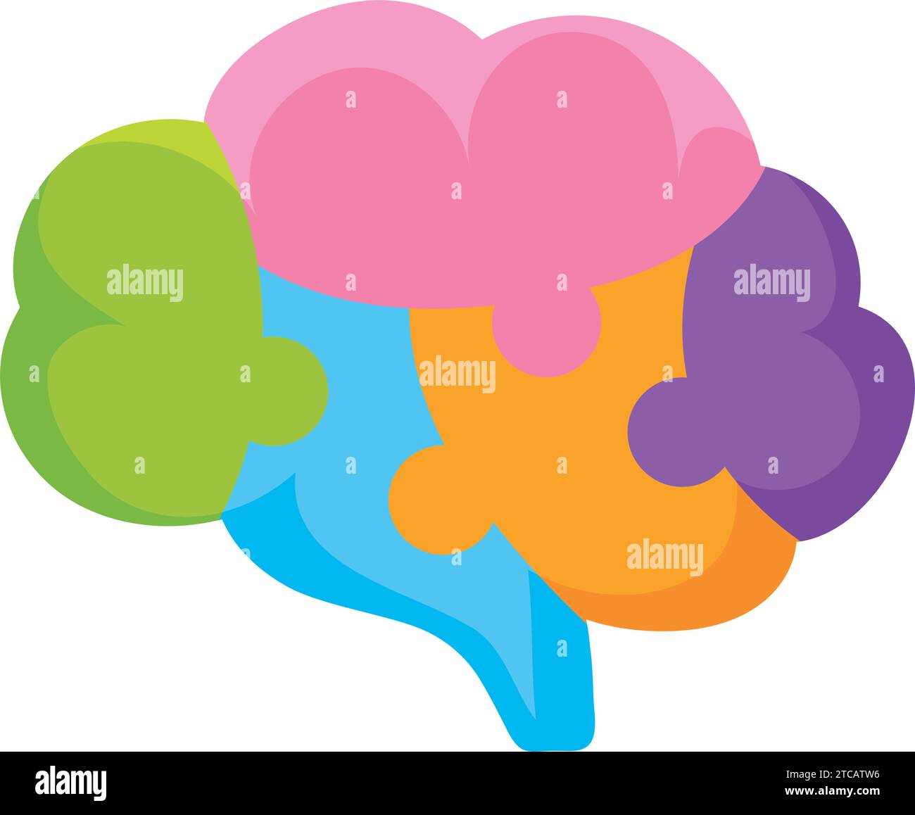 autism color brain Stock Vector Image & Art - Alamy