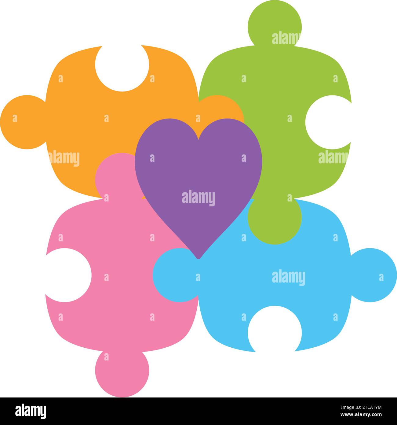 Colorful autism puzzles Stock Vector Images - Alamy